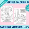 34 Virtues Coloring Pages Instant Download Printable Pages for Boys ...