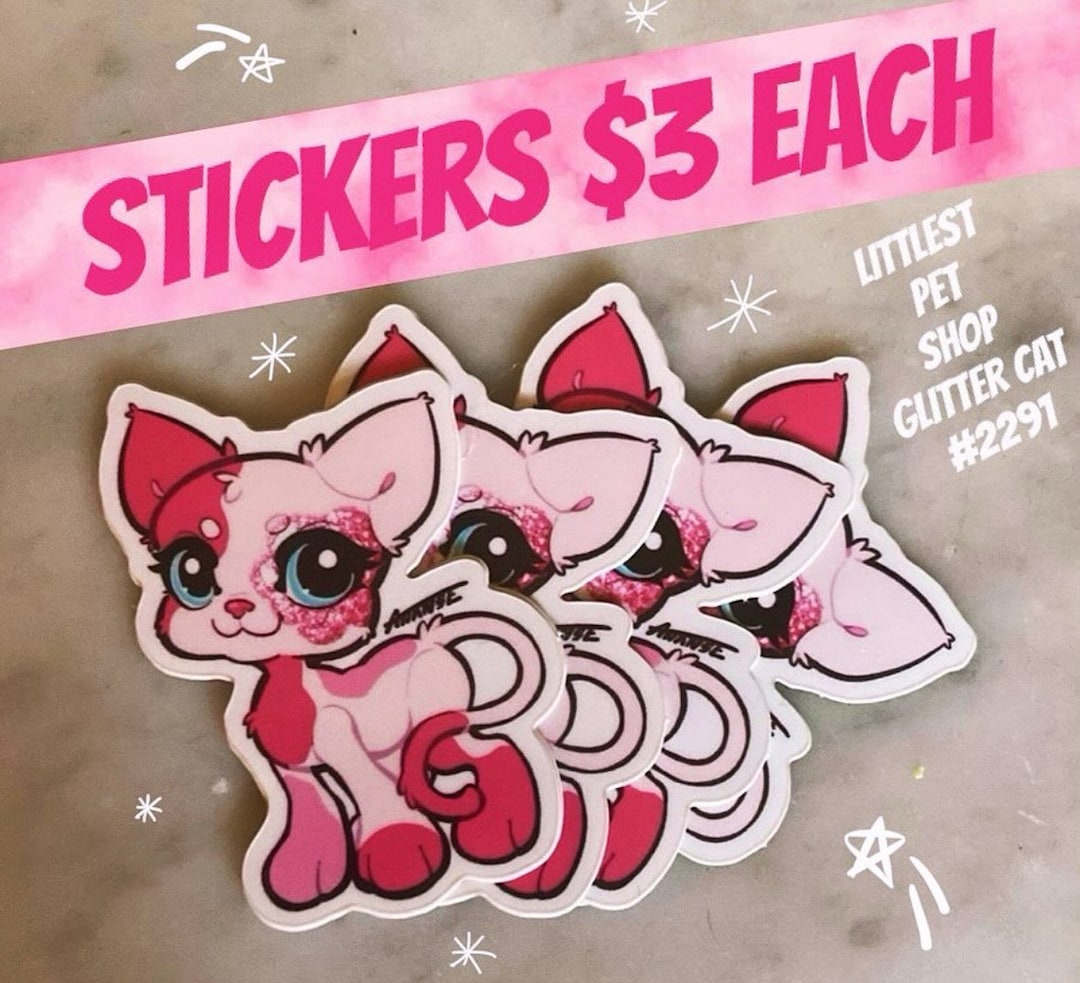 Glitter Cat #2291 LPS Littlest Pet Shop Sticker 1.5 Inches - Etsy
