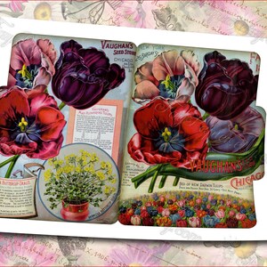 Big Folders 5 Set of 3 Digital Printable Files Vintage Style Pictures ...