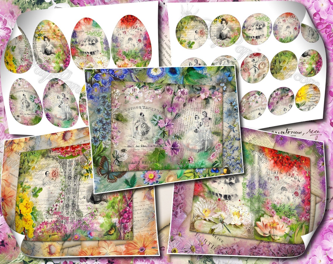 Queen Victoria's Dances Set of 45 Junk Journal Sheets With Digital ...