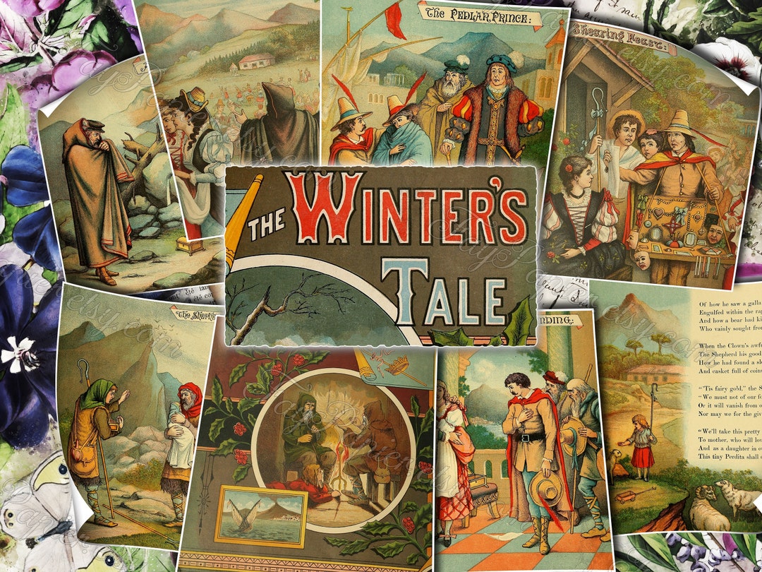 The Winter's Tale Set of 11 Old Illustrations From Vintage Book ...