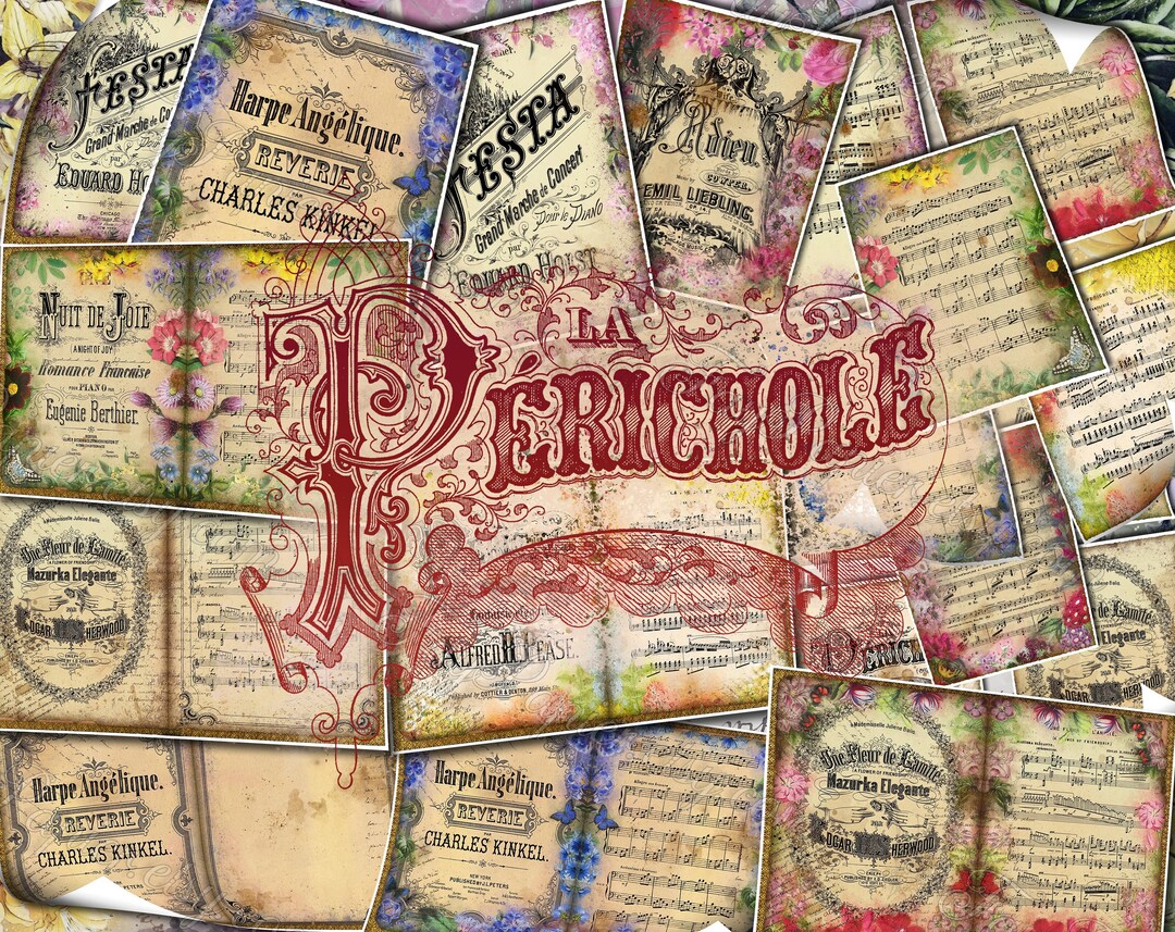 La Perichole Set of 44 Junk Journal Sheets With Digital Collages of ...