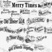 PNG OLD TIMES Words Set of 45 Files in Png Format With Transparent ...