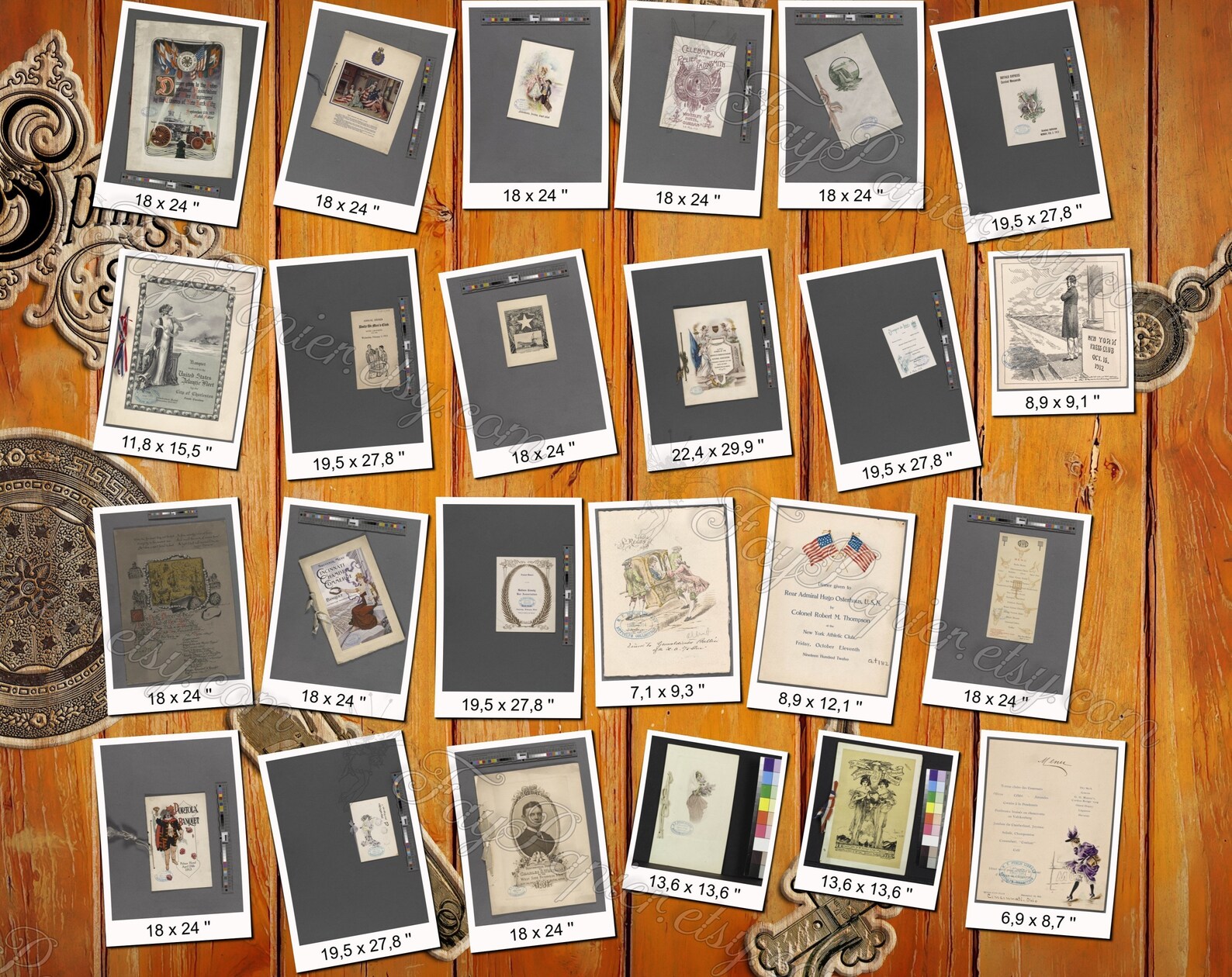 MENU 17 Pack of 150 Vintage High Resolution Menus of Restaurant Hotel ...