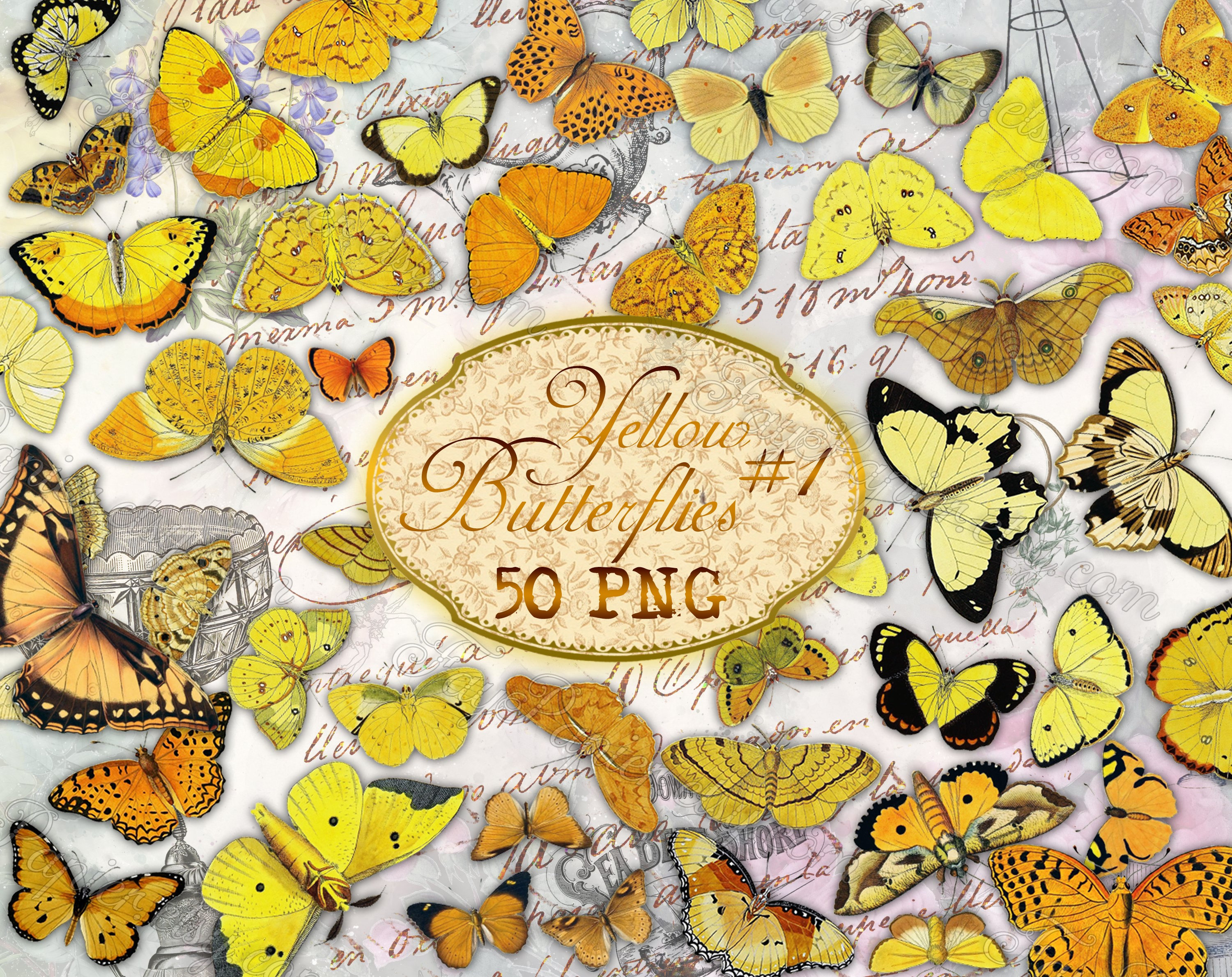 Yellow Butterfly Clip Art