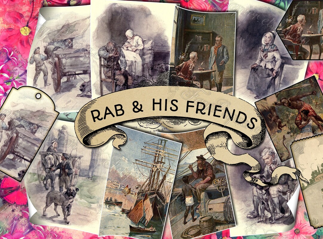 Rab and His Friends Set of 17 Old Illustrations From Vintage Book ...