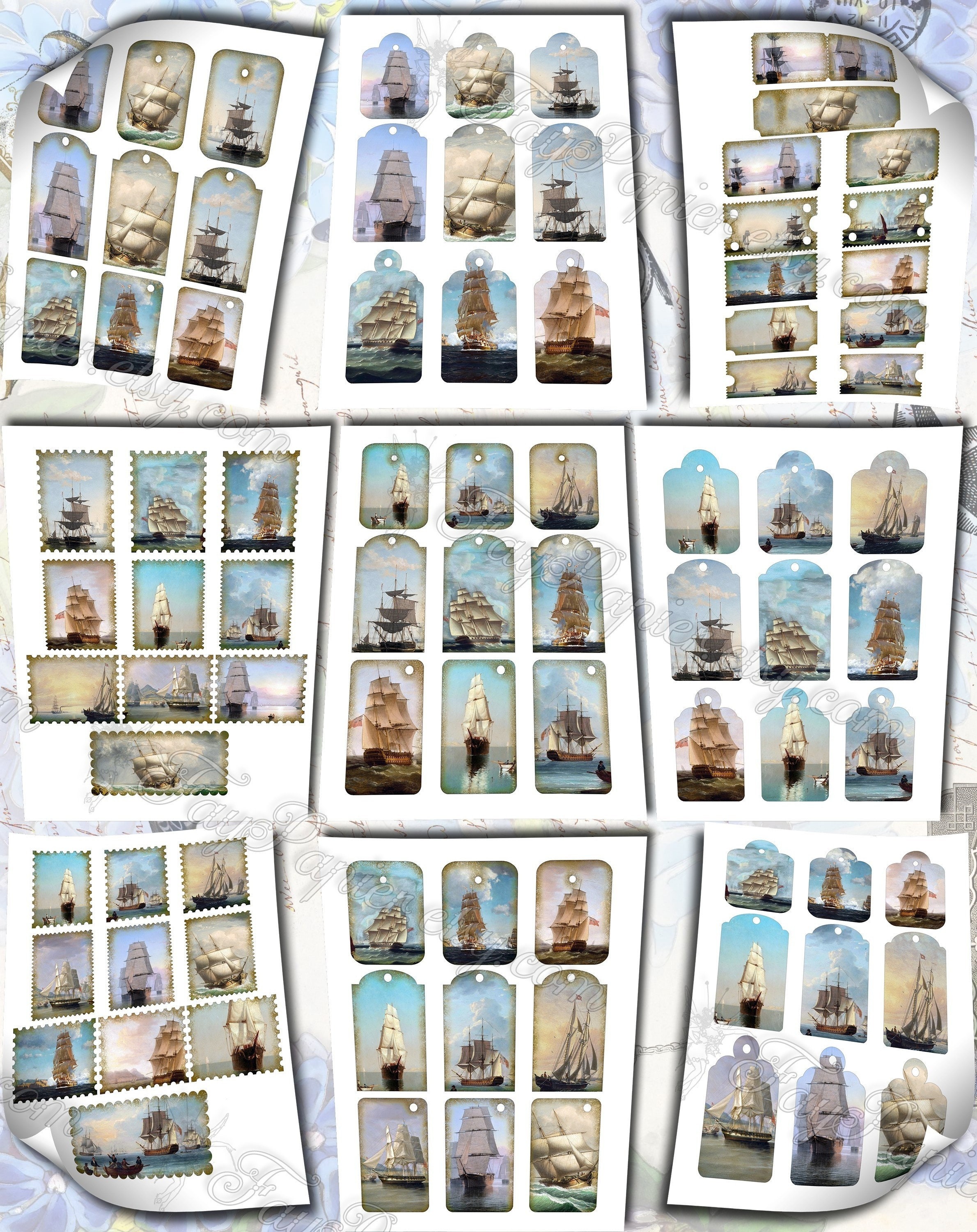 Sea Ships Set of 64 Junk Journal Sheets With Digital Vintage - Etsy