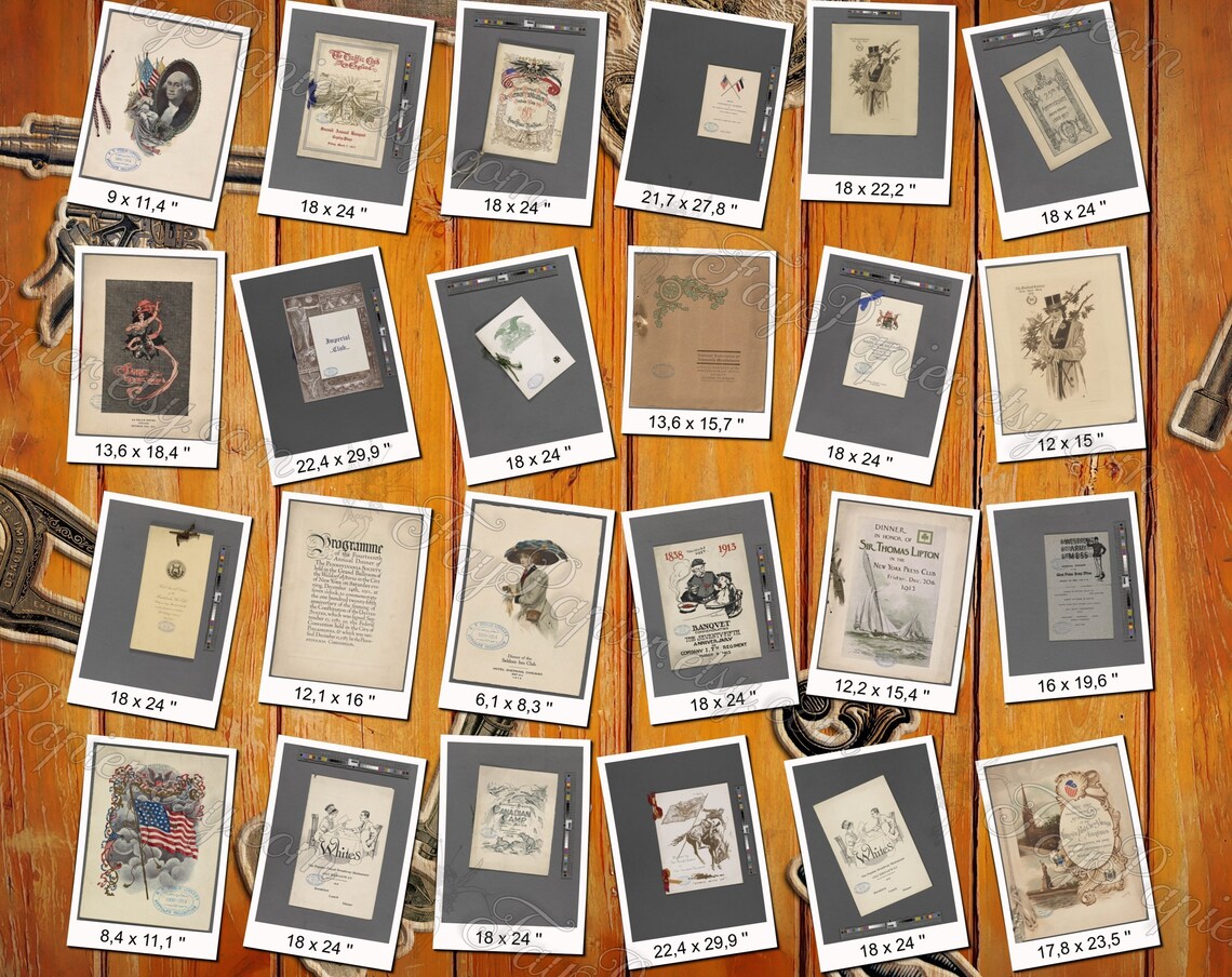 MENU 17 Pack of 150 Vintage High Resolution Menus of Restaurant Hotel ...