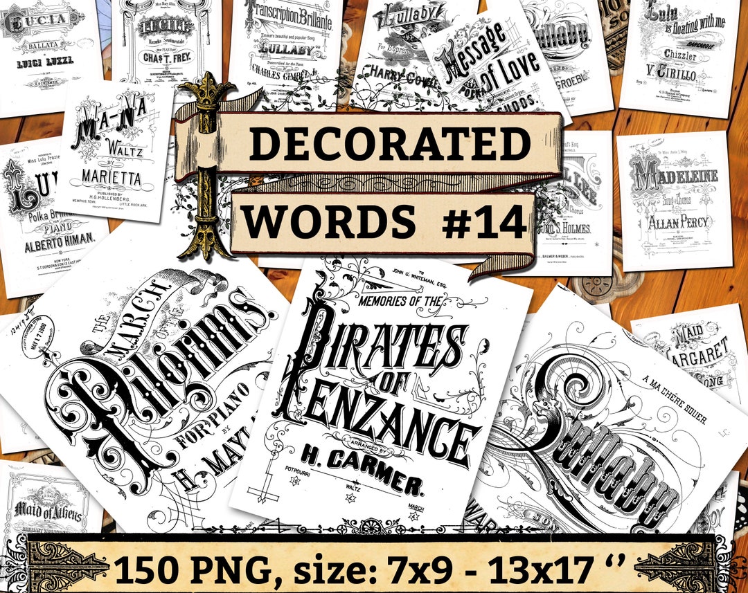 DECORATED WORDS 14 Pack of 150 Vintage Notated Sheet Music - Etsy