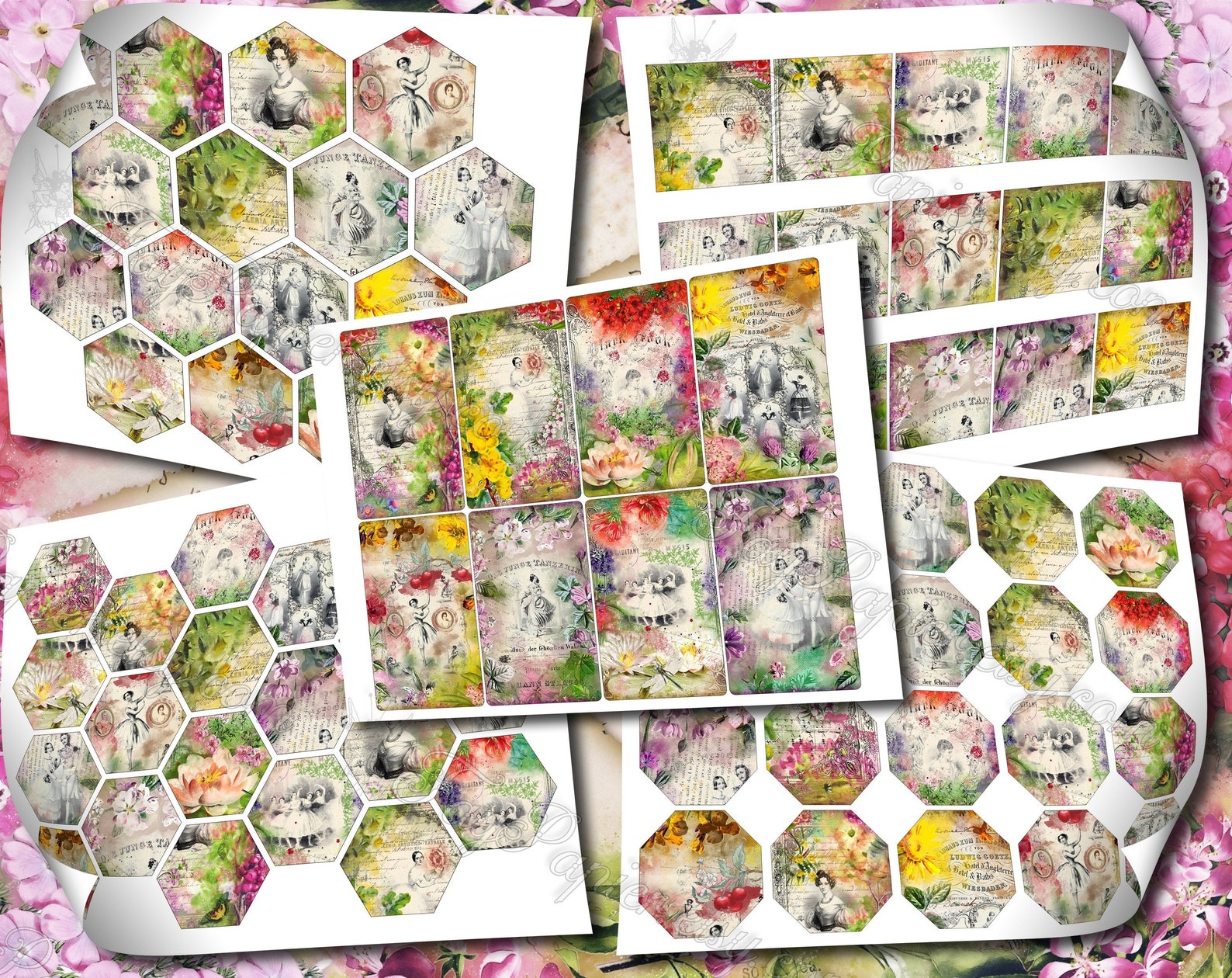 Queen Victoria's Dances Set of 45 Junk Journal Sheets With Digital ...