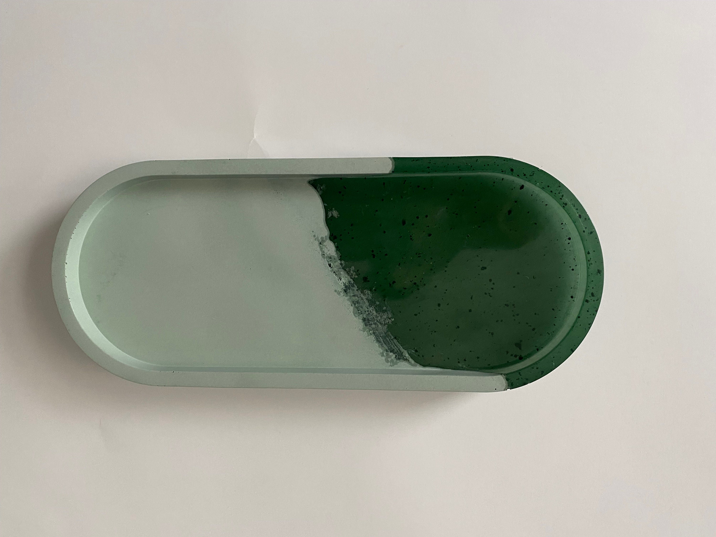 Concrete Oval Concrete Tray Key Holder Minimalist Trays Kitchen Tray ...