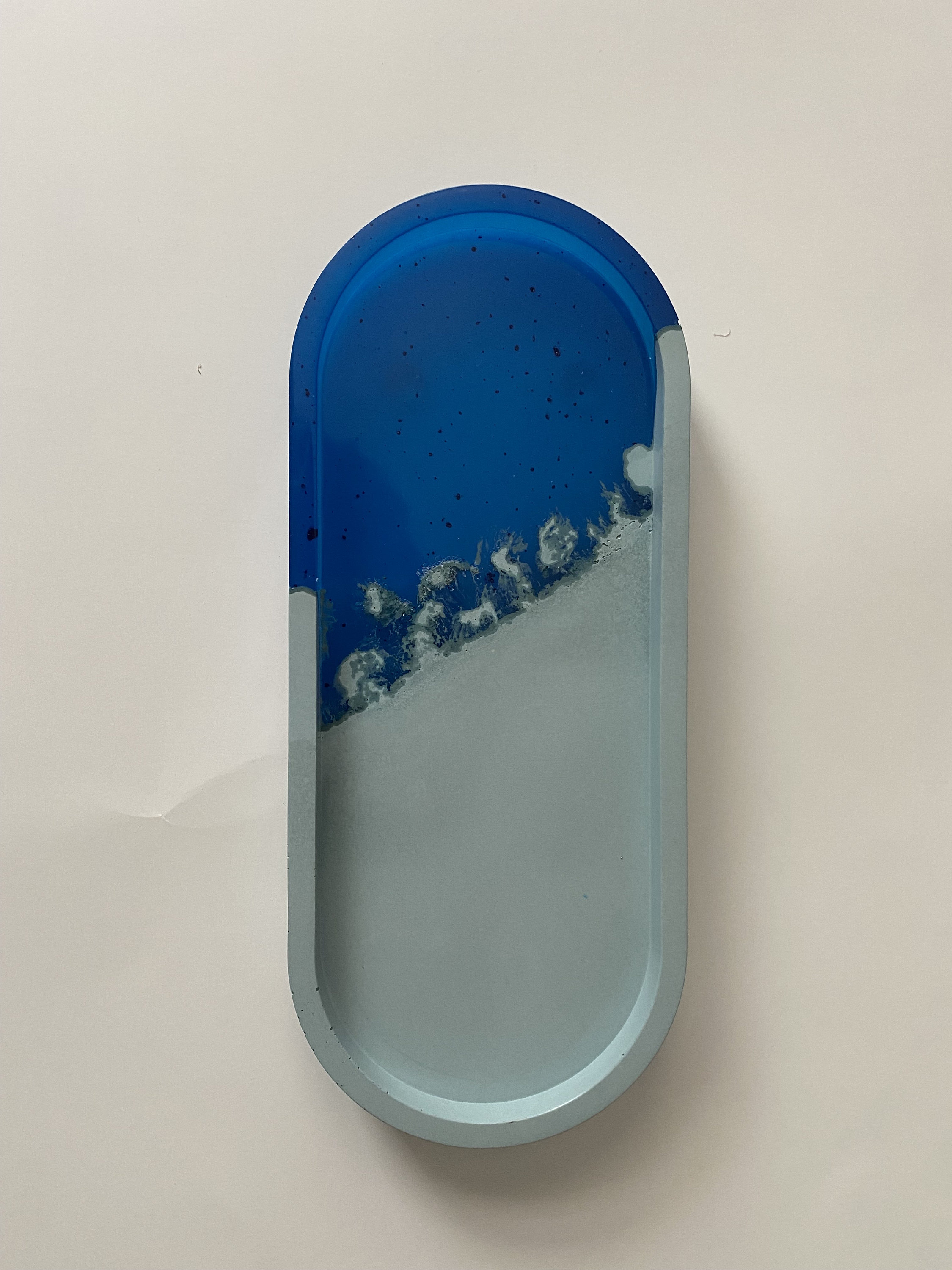 Concrete Oval Concrete Tray Key Holder Minimalist Trays Kitchen Tray ...