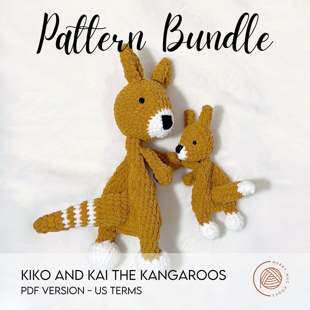 Kiko and Kai the Kangaroo Pattern Bundle | Digital PDF Crochet Pattern ...