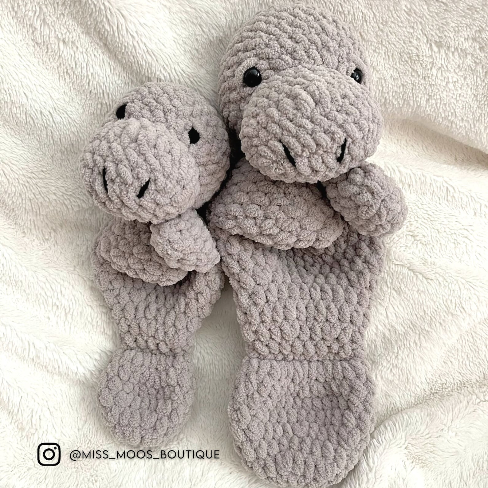 Marley the Manatee Digital PDF Crochet Pattern Amigurumi Crochet ...