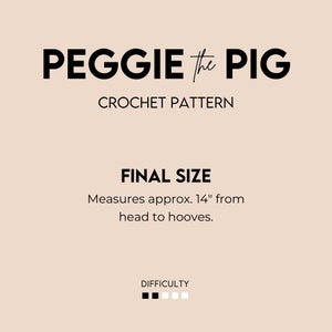 Peggie the Pig | Digital PDF Crochet Pattern | Amigurumi Crochet ...