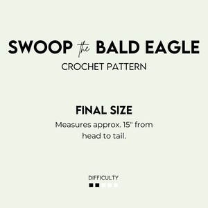 Swoop the Bald Eagle | Digital PDF Crochet Pattern | Amigurumi Crochet ...