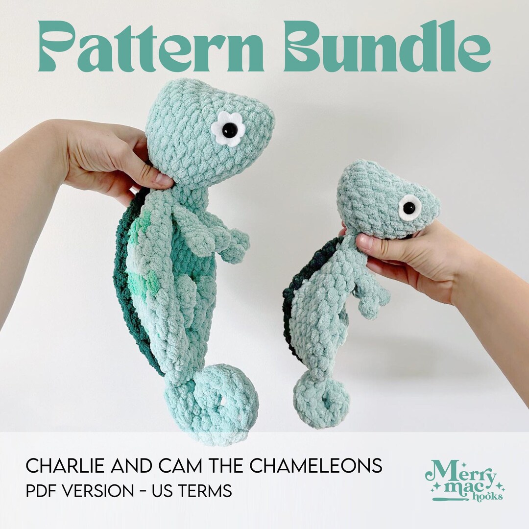 Charlie and Cam the Chameleons Pattern Bundle Digital PDF - Etsy
