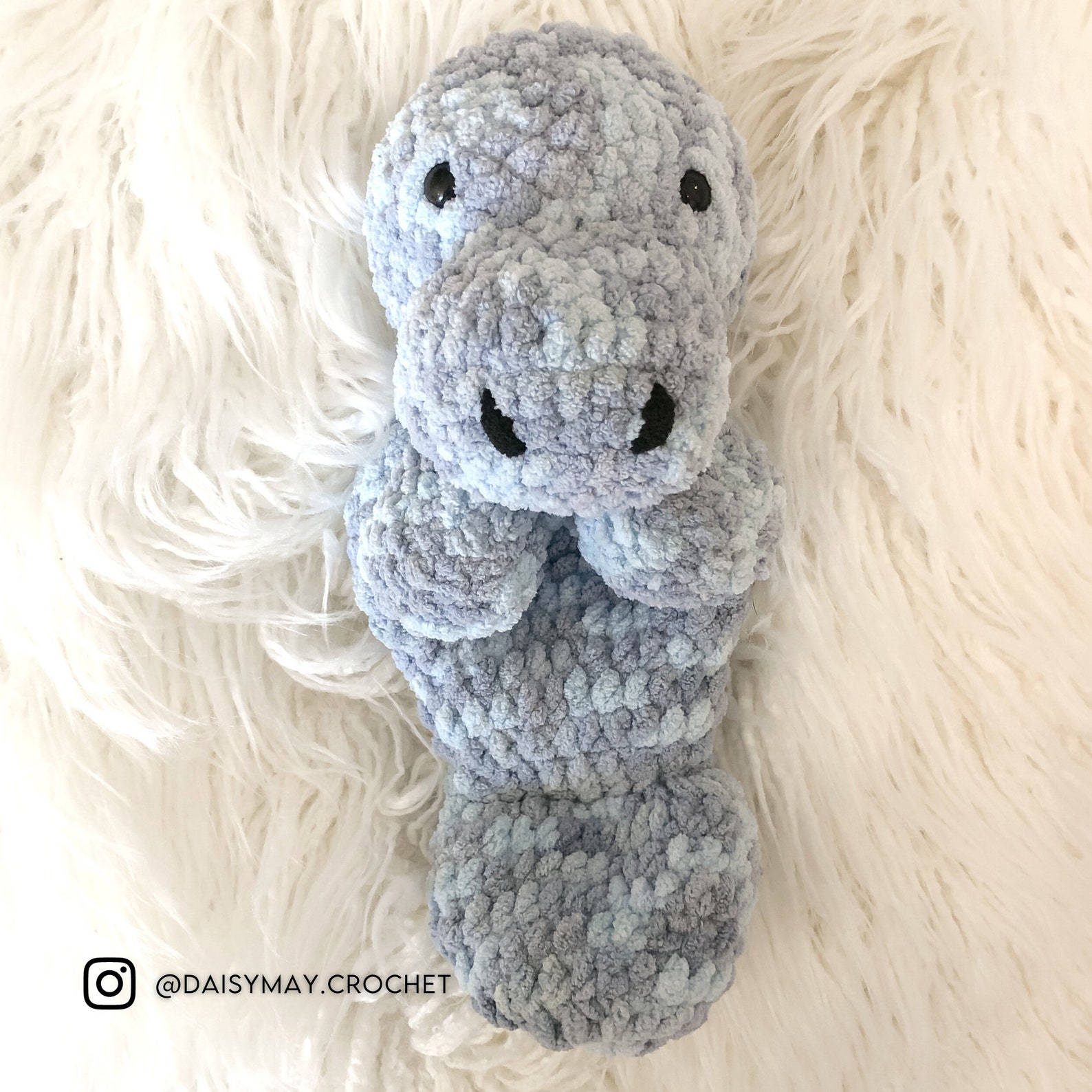Marley the Manatee Digital PDF Crochet Pattern Amigurumi Crochet ...