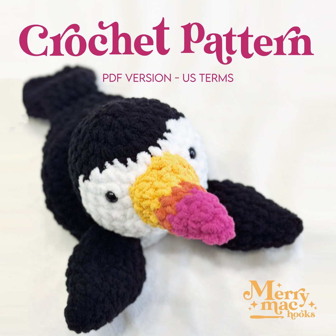 Tully the Toucan | Digital PDF Crochet Pattern | Amigurumi Crochet Snuggler - Etsy