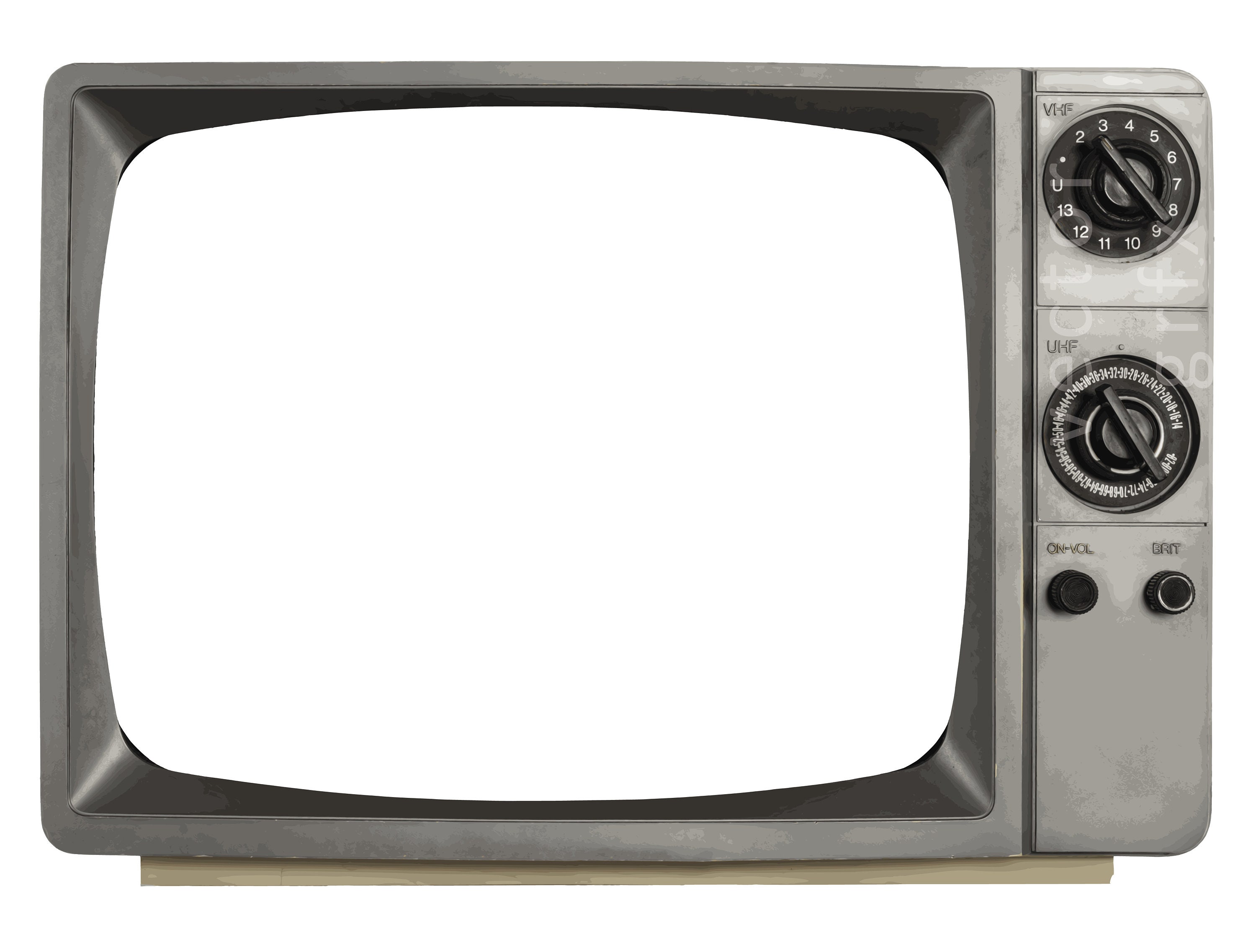 Television Clipart, TV Vectors, Vintage, TV Screen, Frame, 1980's ...
