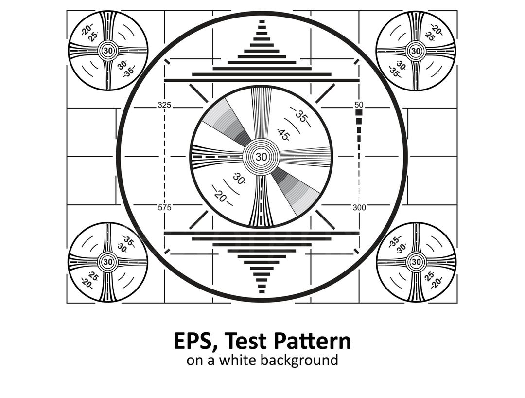 Early Television, TV Clipart, 1950 Era Tv, Broadcast Signal, Test ...