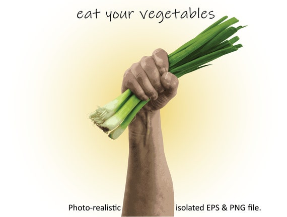 Eat Your Vegetables Clipart Food Co-op Salads Scallions - Etsy
