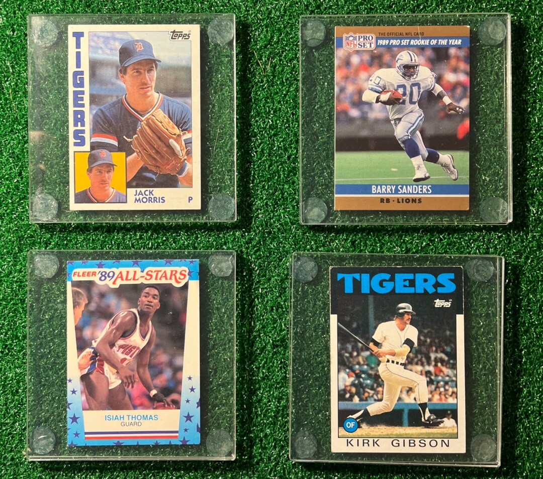Detroit Sports Legends Card Coasters: Barry Sanders, Jack Morris, Isiah ...