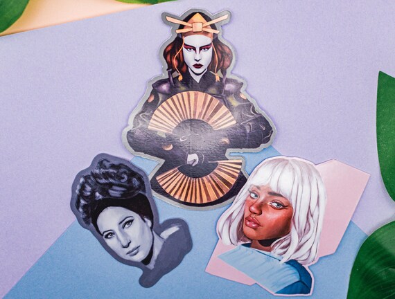 Painted Portraits Bundle Vinyl Sticker Waterproof Sticker - Etsy