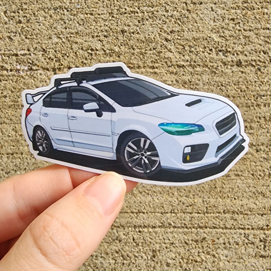 2015 + Subaru WRX STI Race Car Sticker - High Quality Water Resistant ...