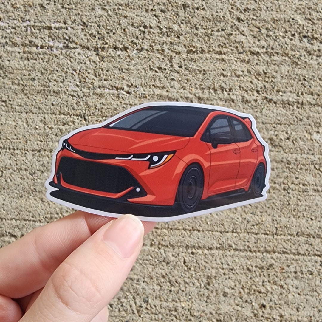 Toyota GR Corolla Race Car Sticker - High Quality Water Resistant ...
