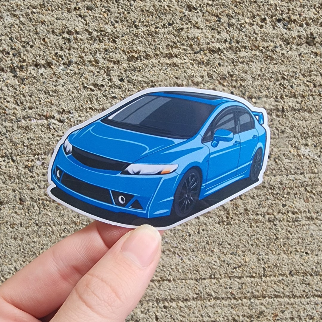 2022 Honda Civic Type R FL5 Race Car Sticker - High Quality Water ...