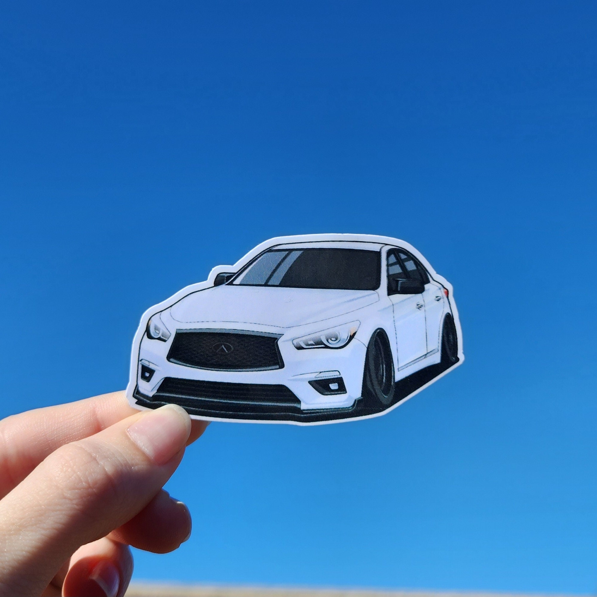 Infiniti Q50 Race Car Sticker - High Quality Water Resistant Sticker ...