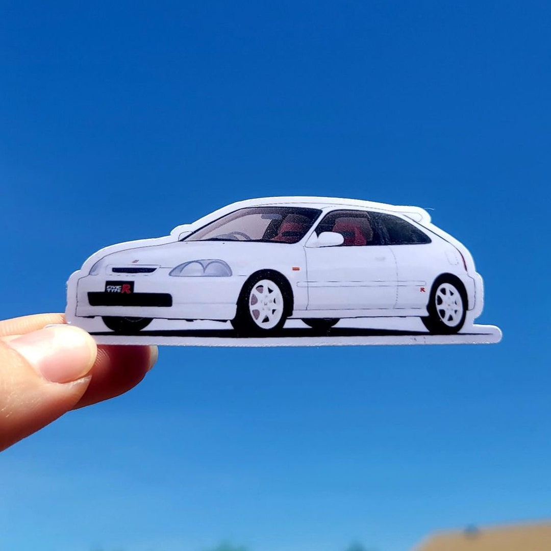 EK Honda Civic Type R Race Car Sticker - High Quality Water Resistant ...