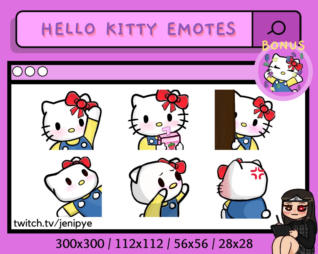 Kitty Inspired Emotes - Etsy