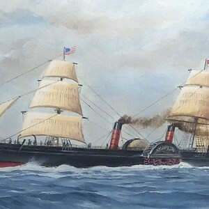 Steamship "rms Persia" - an Original Framed Oil Painting by ...