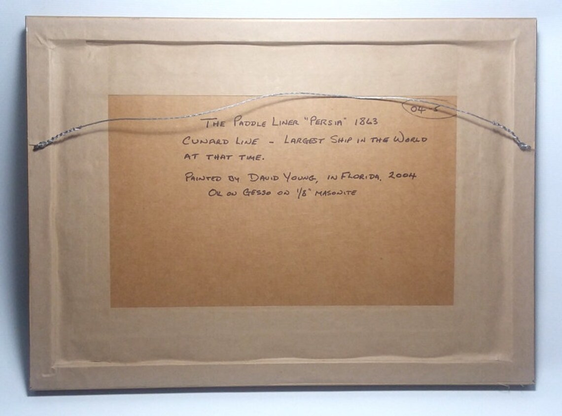 Steamship "rms Persia" - an Original Framed Oil Painting by ...