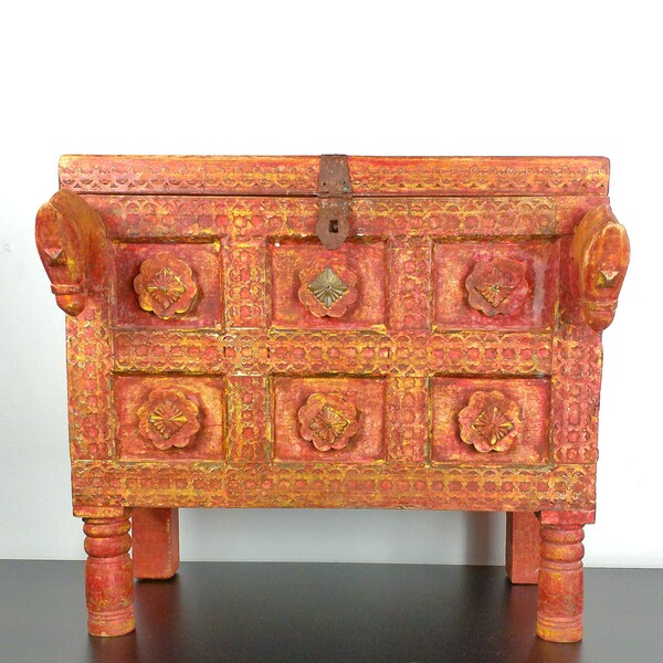 Antique Indian Chest - Etsy