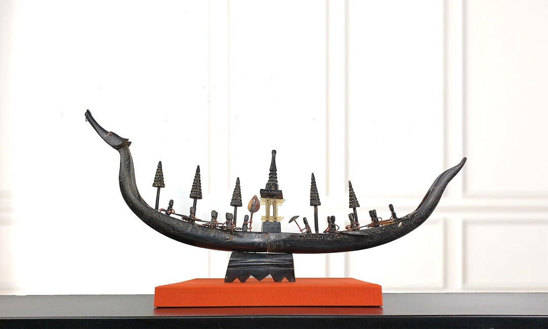 Thai Supannahong Boat, Bone Sculpture, Iron, Southeast Asian Art, Naga ...
