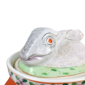 Chinese Export Antique Famille Rose Rabbit Soup Tureen, Qing Dynasty ...