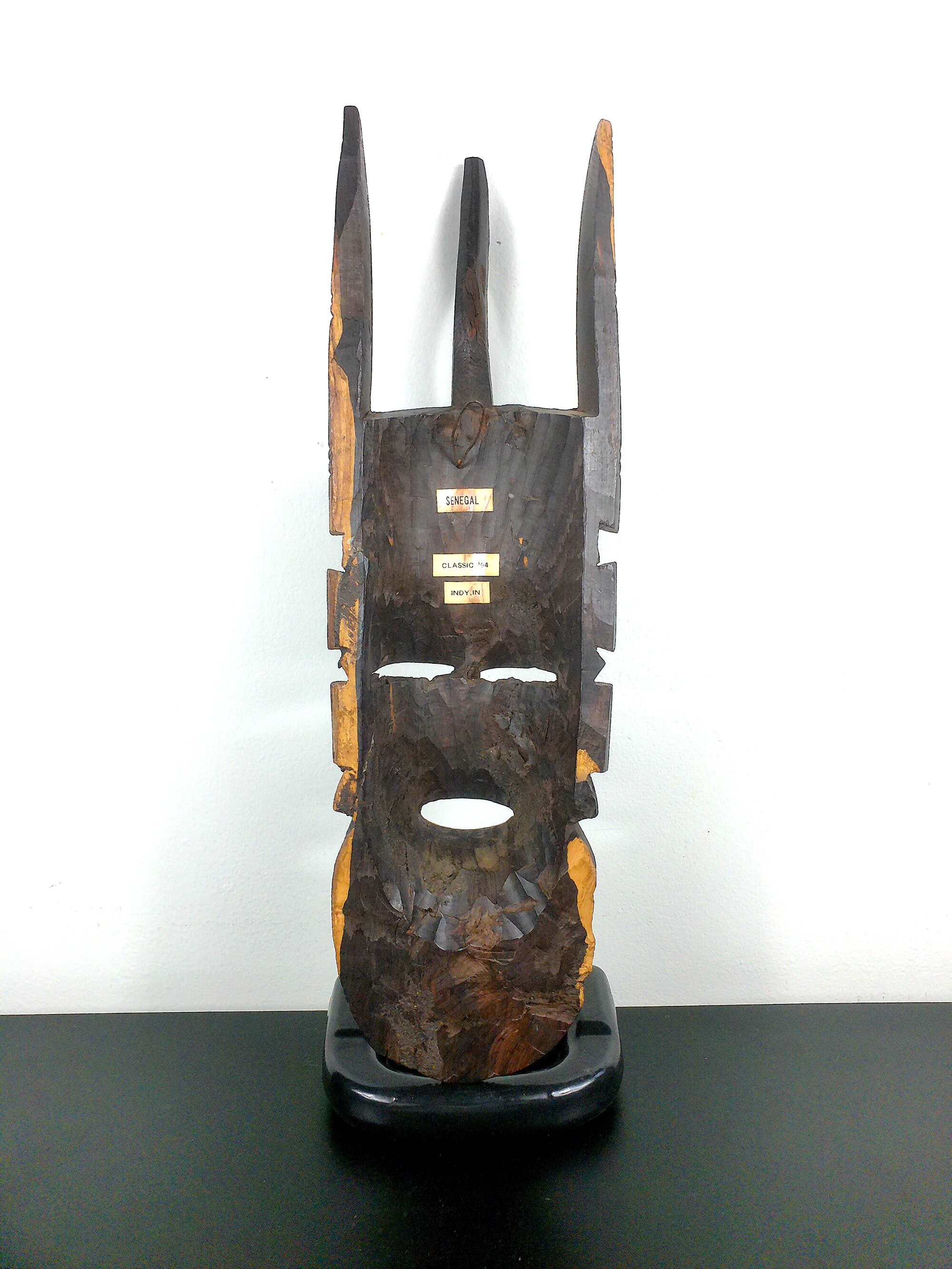 African Masks Senegalese Masks Hand Carved Wooden Bone Inlay - Etsy