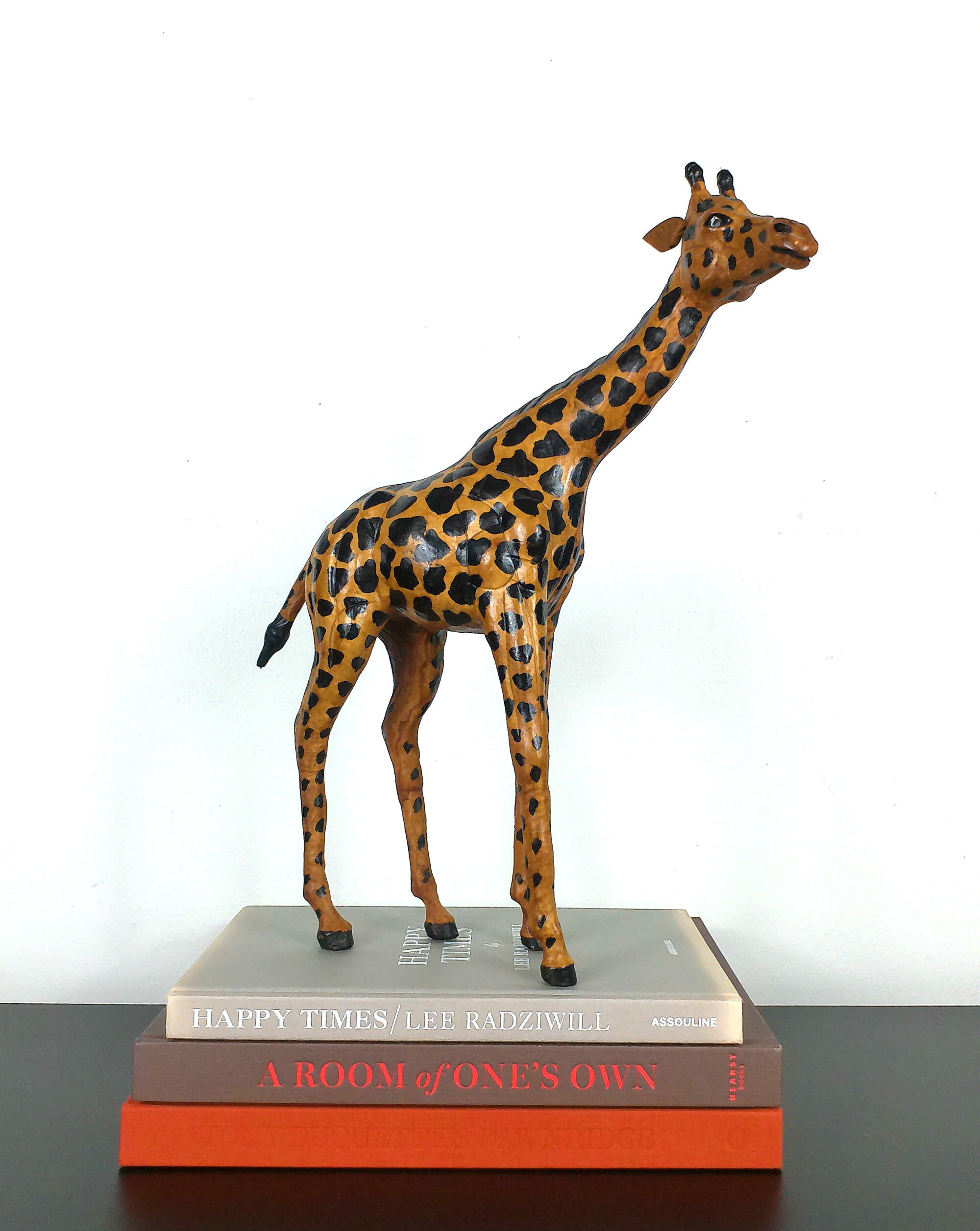 African Sculpture Leather Animal Statue Set Giraffe Statue - Etsy