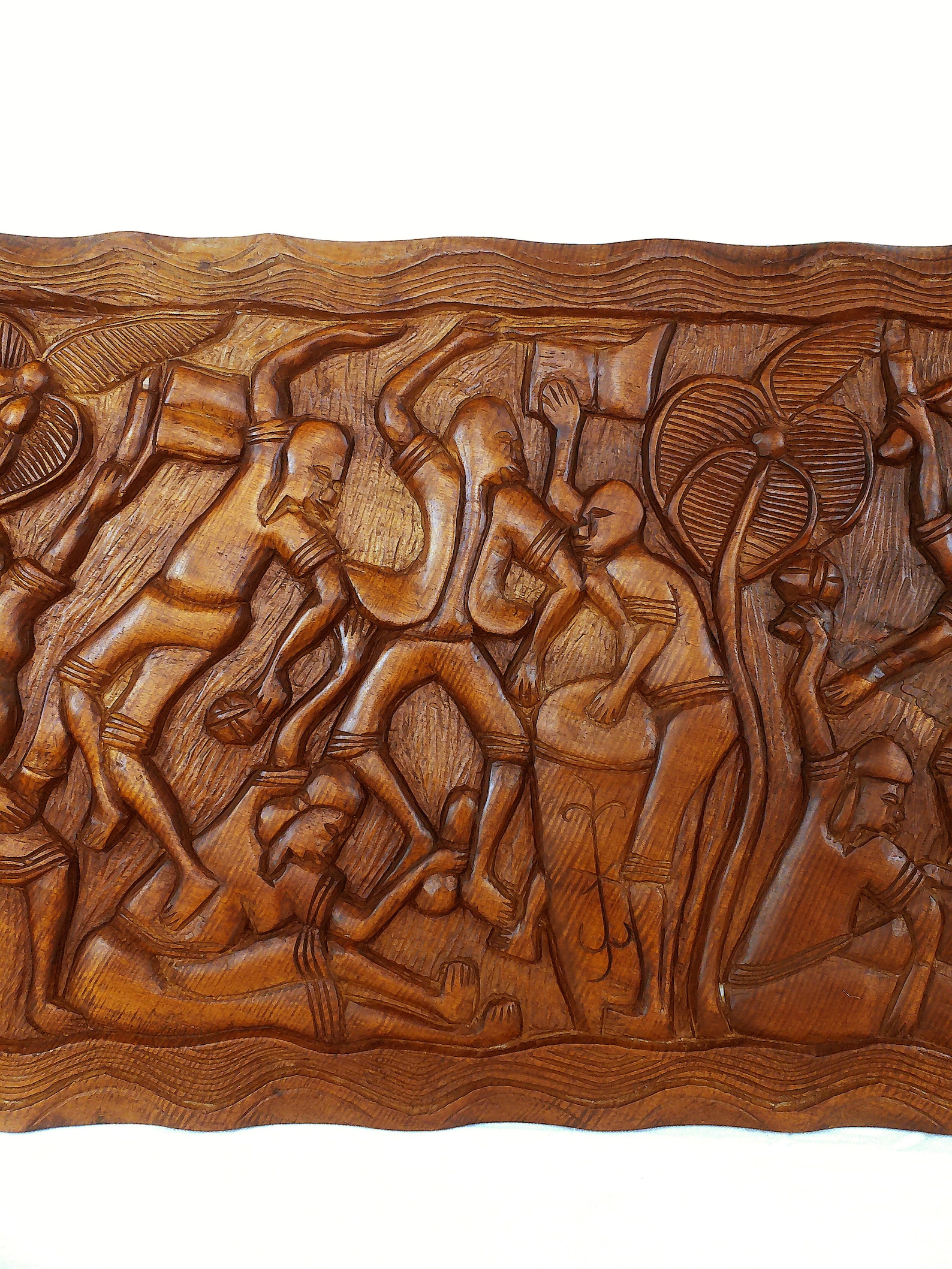Nigerian Vintage Large 2 X 4 Ft Hand Carved Mahogany Wall Plaque ...