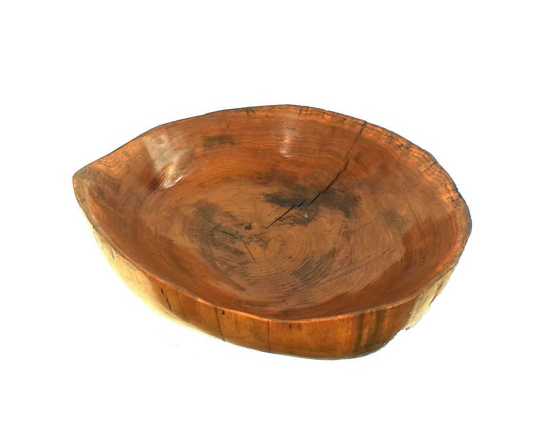 Javanese Extra Large Antique Burled Teakwood Offering Bowl, Indonesian ...