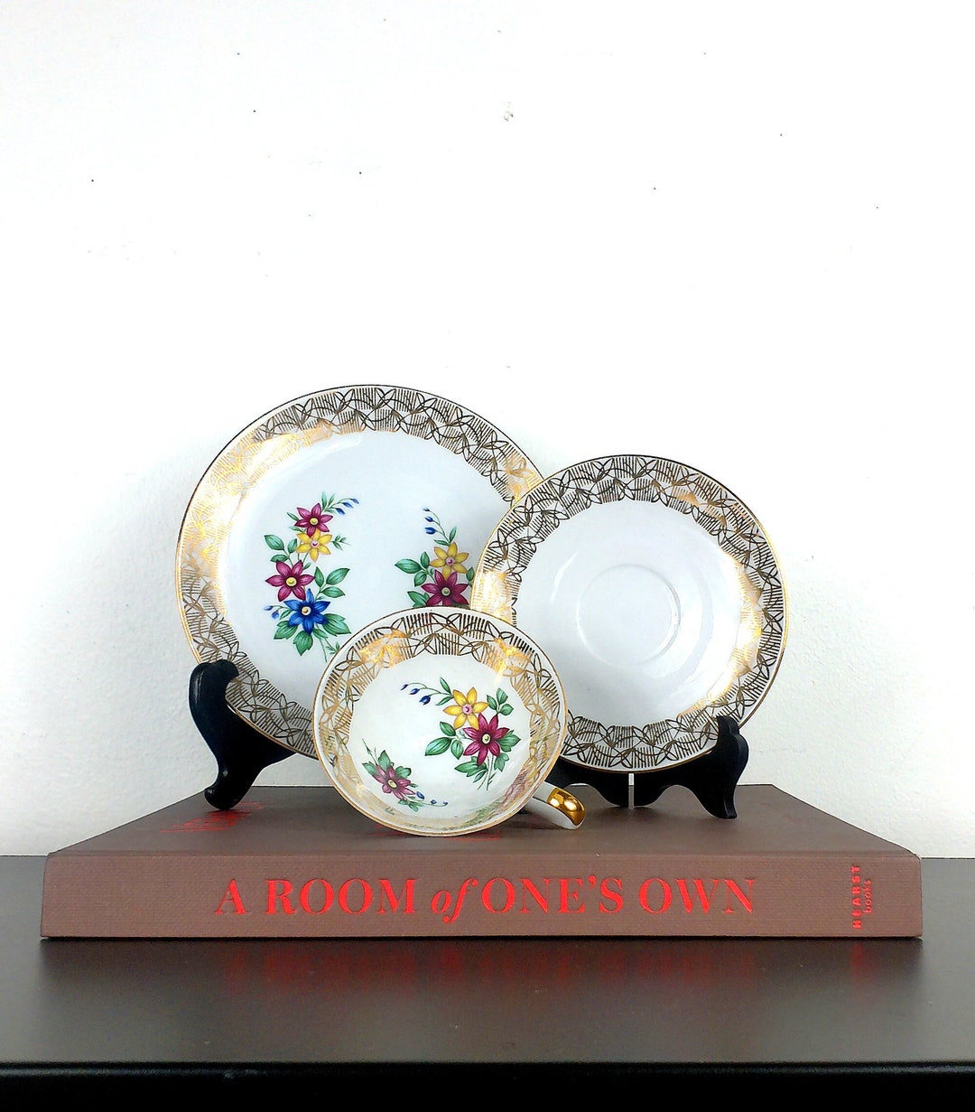 German Vintage Winterling Kirchenlamitz Bavaria Floral & Gilt Teacup ...