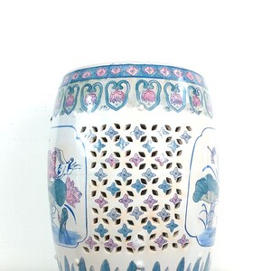 Chinese Antique Pink and Green Ceramic Garden Stool, Chinoiserie Chic ...