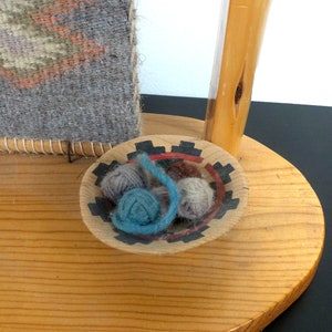 Navajo Vintage Large Burntwater Rug on Wooden Loom, Norma Begay, Native ...