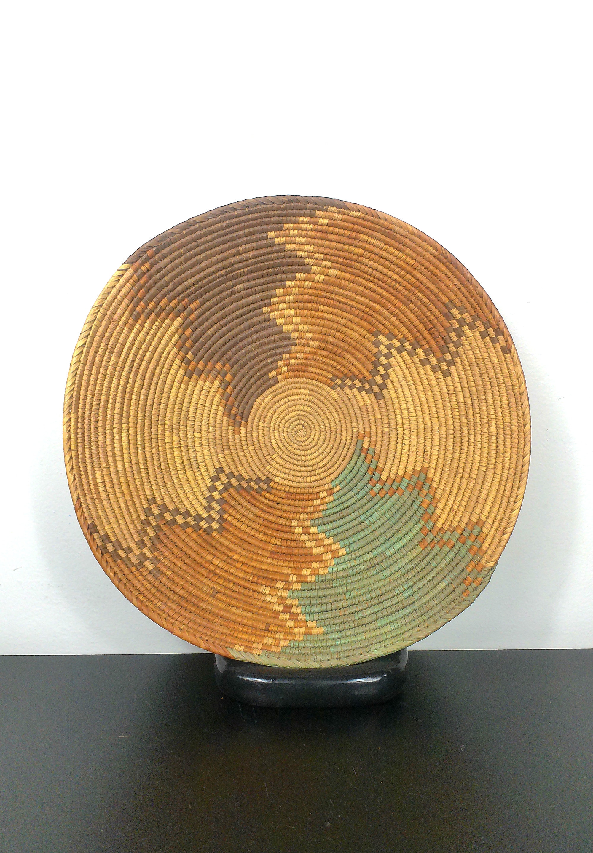 Native American Antique Apache Polychrome Woven Baskets, Jicarilla ...