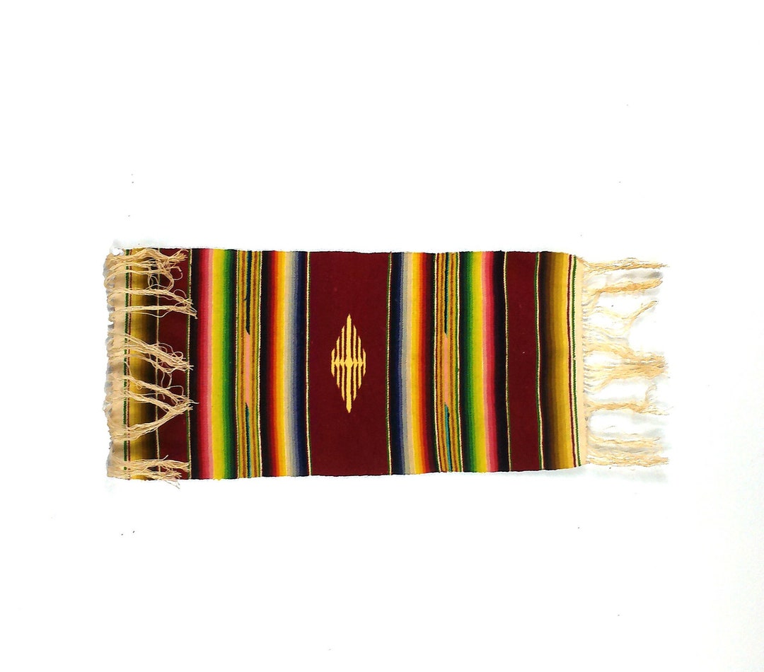 Vintage Red Woven Chimayo Rug, Zapotec, Southwestern Home, Handwoven ...