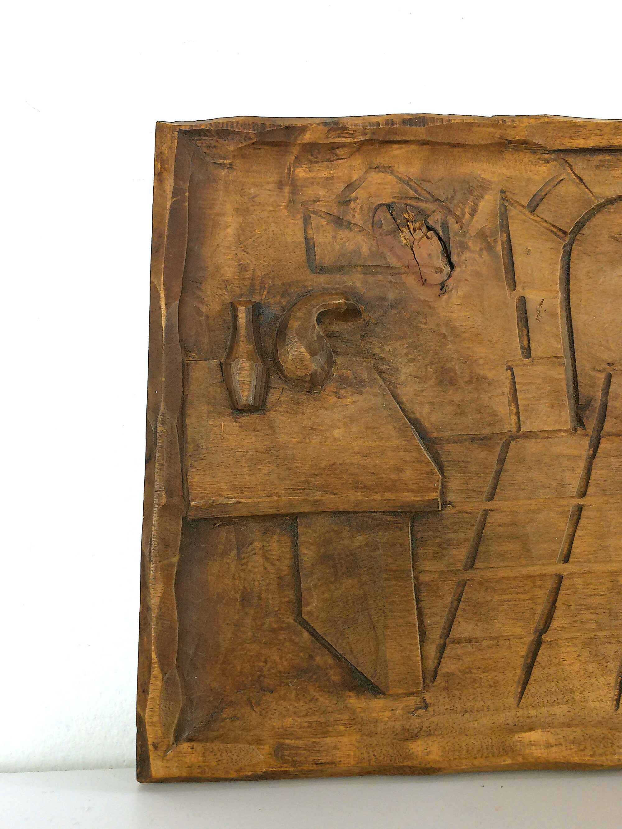 Antique Italian Carved Wall Plaque, Jesus Healing, Folk Art, Religious ...