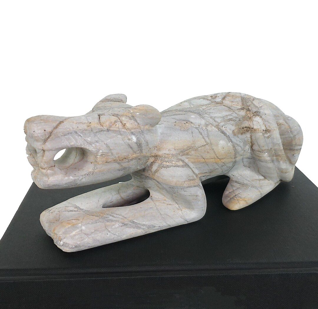 Vintage Incan Puma Statue, Jaguar, Limestone Sculpture, Latin American ...